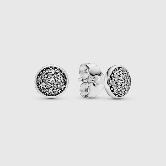 Pandora | Jewelry | Pandora Sparkling Dome Stud Earrings | Poshmark